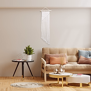 FAMIHEART Chic Wall Art For Bedroom, Wall Decorations Macrame, Halloween decor, Halloween gifts, Christmas gifts, College Home Decor, New Home Gift, Wedding Gift (Small, Style 1 - White)