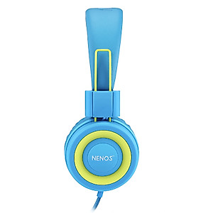 Nenos Children Headphones Kids Headphones Children's Headphones Over Ear Headphones Kids Computer Volume Limited Headphones for Kids (Yellow)