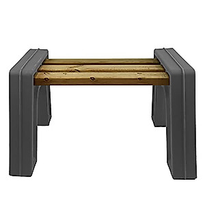 RTS Companies Inc Home Accents Custom Length Lightweight Indoor or Outdoor Backless Bench Ends, (Wood & Screws Sold Separately), Graphite