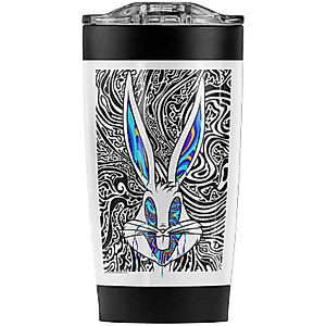 Logovision Looney Tunes Wild Bugs Stainless Steel Tumbler 20 oz Coffee Travel Mug/Cup, Vacuum Insulated & Double Wall with Leakproof Sliding Lid | Great for Hot Drinks and Cold Beverages