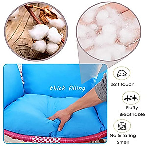 MHUQIA Swing Egg Chair Cushion Replacement, Large Hanging Chair Cushion Only, Waterproof Sun-Resistant Durable Garden Hammock Chair Cushion, Basket Chair Cushion (J 70x70cm)