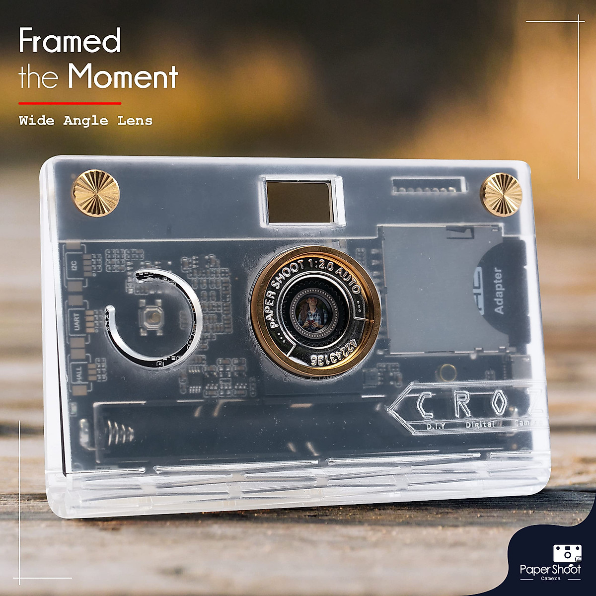 Paper Shoot Camera - 18MP Compact Digital Papershoot Camera Gift for Kid with Four Filters, 10 Sec Video & Timelapse - Includes: 32GB SD Card, 2 Effect Lens & Camera Case - Vanguard Set