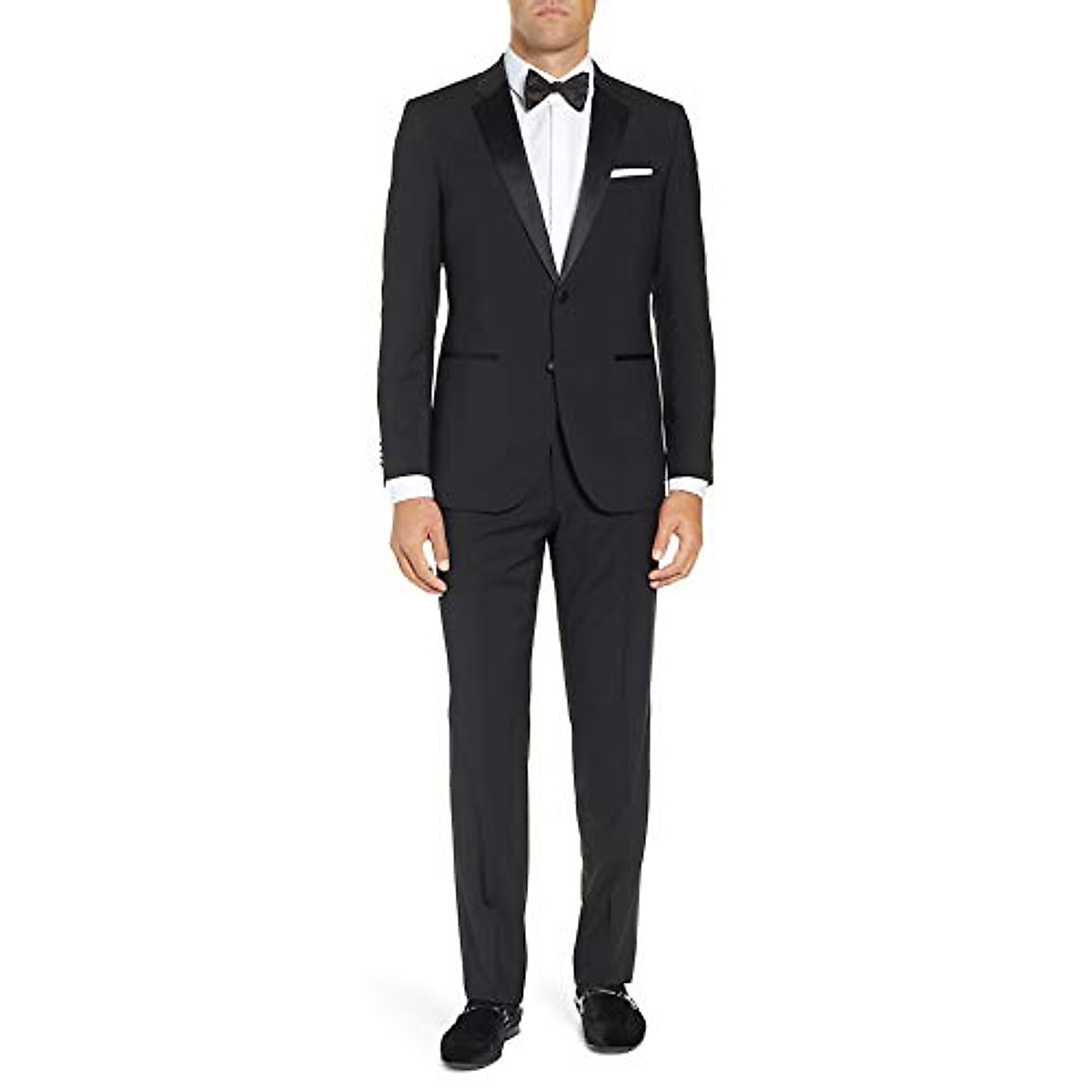 Adam Baker Men's BL401 Slim Fit Tuxedo Suit - Black - 42R