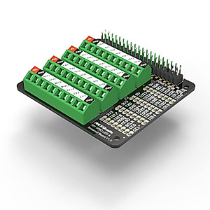 REXQualis RPi GPIO Status LED & Terminal Block Breakout Board HAT for Raspberry Pi A+ 3A+ B+ 2B 3B 3B+ 4B