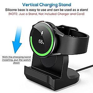 Stand for Samsung Galaxy Watch 6/Watch 6 Classic/Watch 5/ Watch 5 Pro Charger, GORIXER Non-Slip Silicone Charger Stand Accessories Dock Support Charging Holder -[Black] [Charger Cable Not Included]