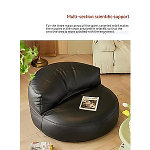 Curved Leather Sofa - Luxurious and Stylish | Suitable for Any Living Space (A,Sofa)