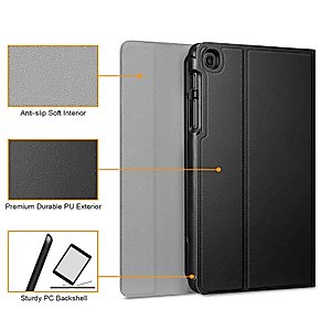 FINTIE Keyboard Case for Samsung Galaxy Tab A 8.4 2020 Model SM-T307, Slim Shell Lightweight Stand Cover with Detachable Wireless Bluetooth Keyboard, Black