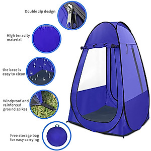 Single Pop Up Tent Pods Sports Fishing, Clear Rainproof Windproof Beach Tent for Wind and Rain in Chilly Weather，Lightweight and Sturdy, Easy Set Up, Outdoor Foldable