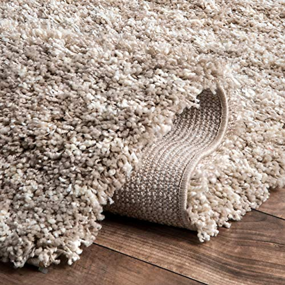 nuLOOM Cuellar Chevron Shag Area Rug, 9x12, Cream