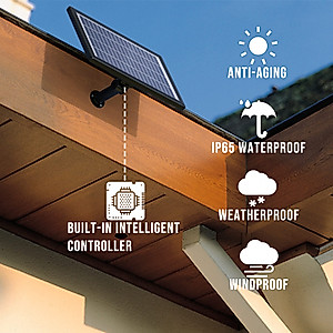 POWOXI Solar Panel 12V 6W Car Solar Battery Charger Maintainer + Charge Controller Waterproof Solar Trickle Charger Adjustable Mount Bracket Alligator Clip for Gate Opener, Cars, etc.