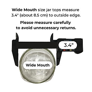 Kitchen Charisma Wooden 4 Mason Jar Lids Wide Mouth (Acacia Wood) - Custom Molded Screw Top Mason Jar Lid Set Storage Lids for Ball Jars Only