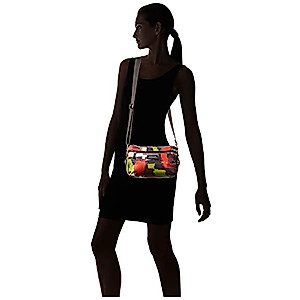 Calvin Klein Sussex Nylon Top Zip Crossbody, Crimson Multi