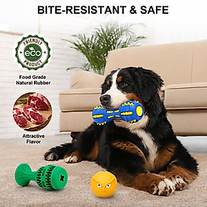 Enido Dog Chew Toys for Aggressive Chewers, 3 Pack Tough Dog Toys, Indestructible Dog Toys - Perfect for Medium & Large Breeds