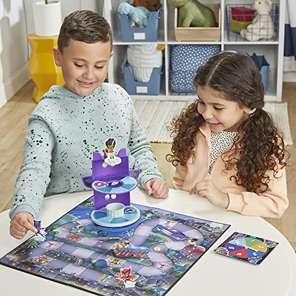 PJ Masks Hasbro Gaming HQ Rescue Kids Board Game, Preschool Games, Race to Stop Romeo, Includes 3D Plastic Tower, Kids Games Ages 4 and Up