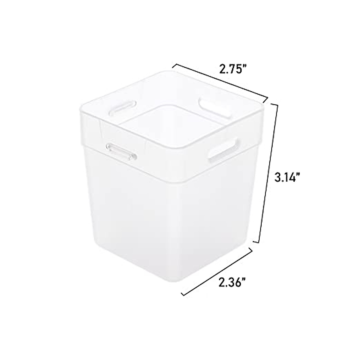 WonLiq 3 Pack - Refrigerator Organizer Container, Fridge Side Door Small Objects Storage Container, Kitchen Household Sundries Storage Box (Large size)