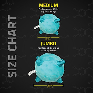 Playology Puppy Dog Ball for Sensory Development | Medium Sized Stuffed Chew Toy with Squeaker for Puppies up to 50lbs | Engaging All-Natural Peanut Butter Scented Sensory Toy