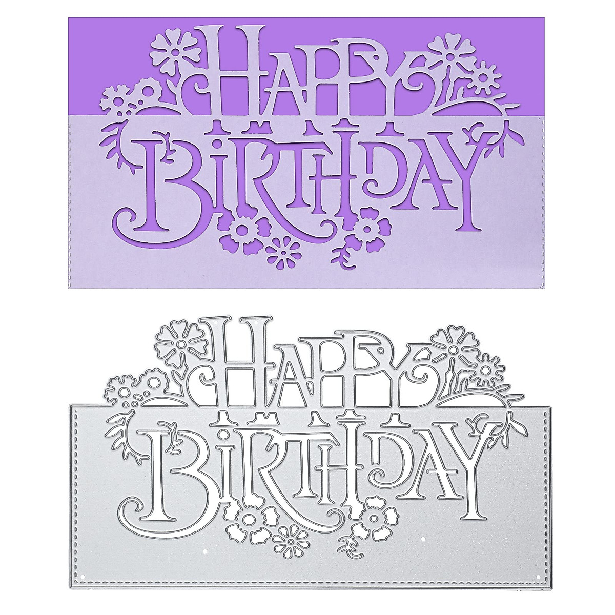 6 Piece Metal Die Cut Assorted Flower Cut Dies Birthday and Butterfly Die Cut Lace Bird Template Greeting Cards DIY Cut Template Scrapbook Album Paper Cards Embossed Decor, 6 Styles()