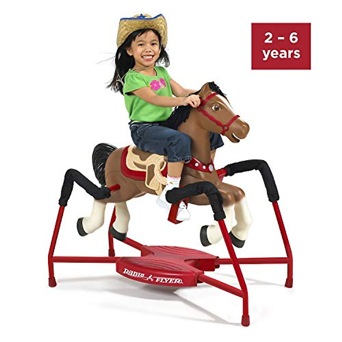 Radio Flyer Blaze Interactive Riding Horse, Brown Ride On Toy