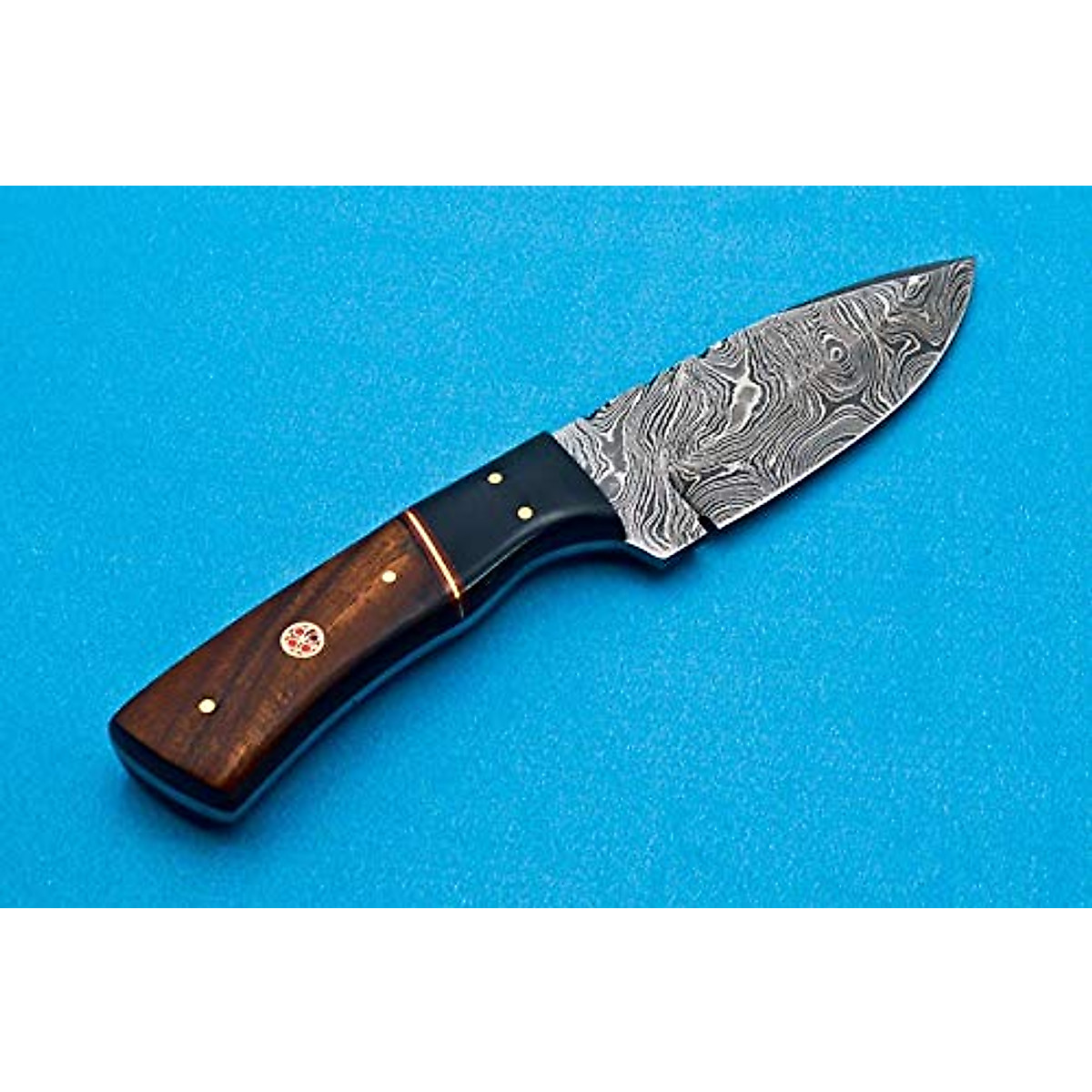 EEAABBR Coustom Handmade Forged Damascus Steel Hunting Knife 100% Handmade Damascus Steel Handle Walnut Wood with Leather Sheath 894