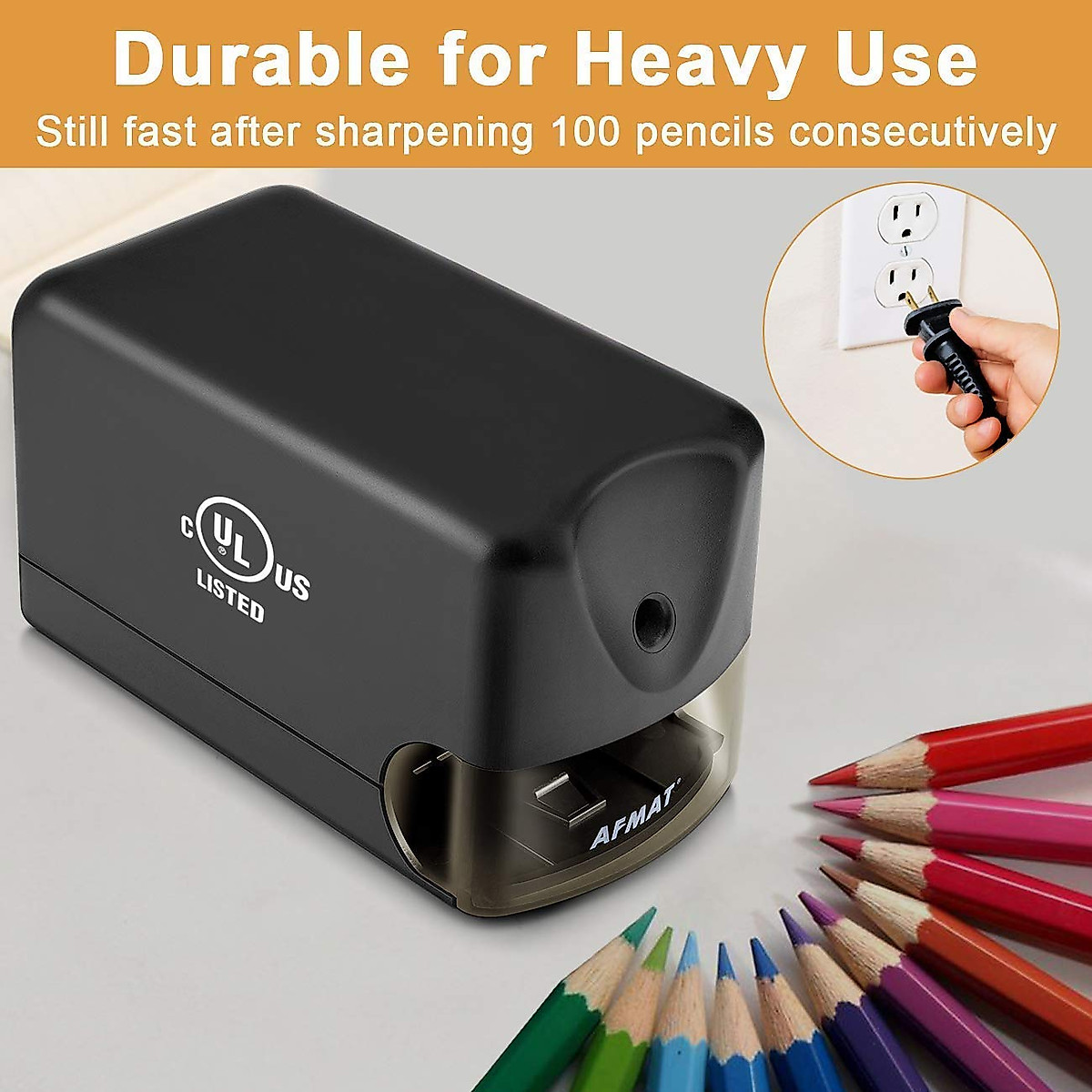 AFMAT Electric Pencil Sharpener Plug in