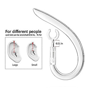 GOOLOOK Replacement Ear Hooks for Bluetooth Earbuds,Silicone Flexible Ear Piece Clamp Replacement Ear Loop Clips, Fit for JBL Live Pro,JBL 200,New Bee, Plantronics, and Other Brands