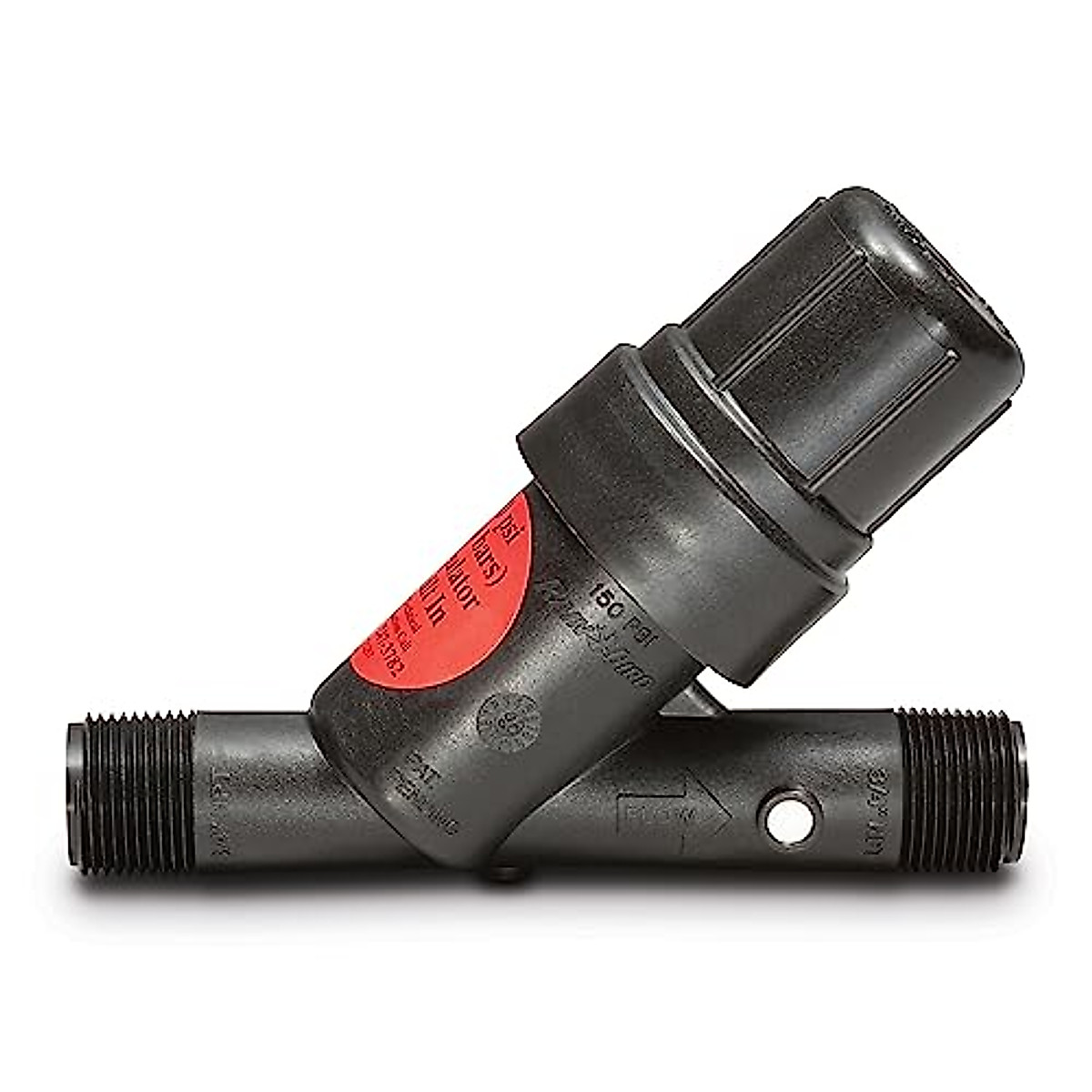 Rain Bird PRF07530S Drip Irrigation In-Line 30 PSI Pressure Regulating "Y" Filter, 3/4" Male Pipe Thread,Black