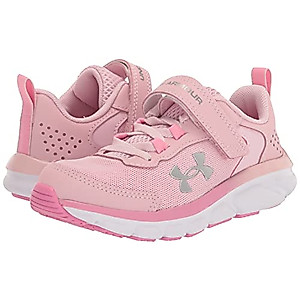 Under Armour Girls' Pre-School Assert 9 Alternate Closure, (601) Prime Pink/Flamingo/Metallic Silver, 2, US