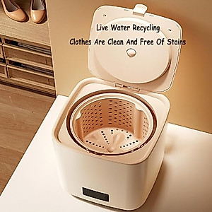 RUVSUN Mini Washer and Dryer, Mini Washer Machine, Small Washing Machine, Small Automatic Portable Household Washing Machine, Stainless Steel Inner Bucket, Suitable for Dormitory