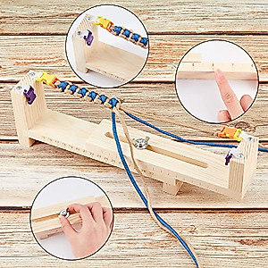 PH PandaHall Jig Bracelet Maker Kit Wristband Maker with 8 Parachute Cords and 8 Quick Release Buckles Adjustable Length Braiding Weaving DIY Craft Tool Kit for Friendship Bracelets Jewelry Making