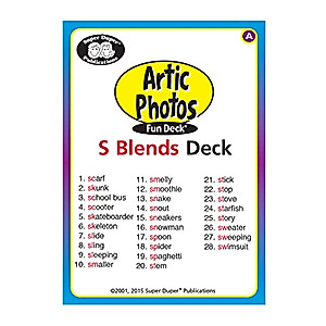 Super Duper Publications | Articulation Photos S Blends Sound Fun Deck Flash Cards | Educational Learning Resource for Children