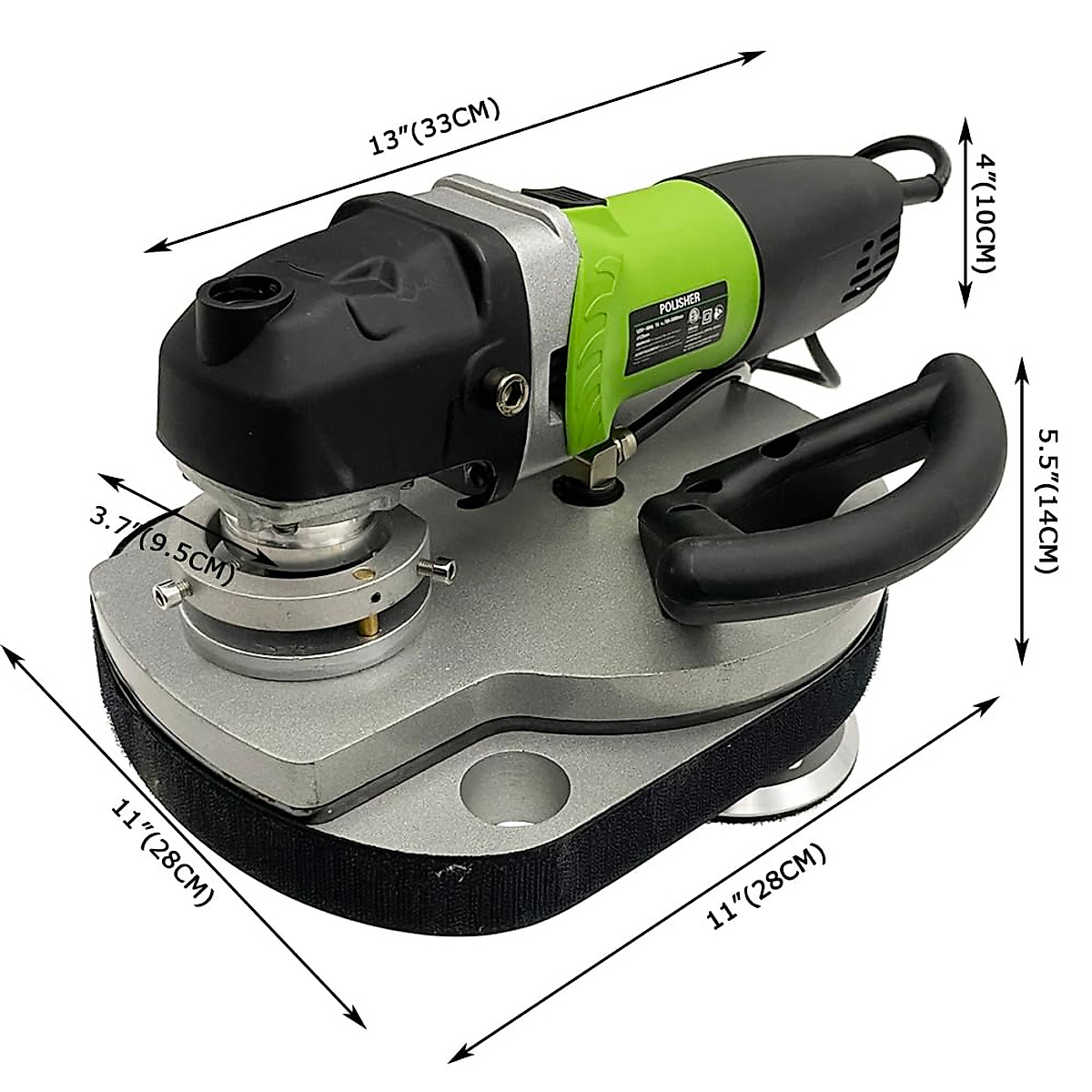 TECHTONGDA Triad Planetary Polisher Wet and Dry Grinder Manual Planetary Polishing Machine Concrete Marble Granite Stone Wet Grinder for Countertops Floors Walls Steps