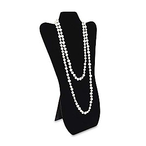 2 Tall Curved Necklace Easel Display Black & White 14"