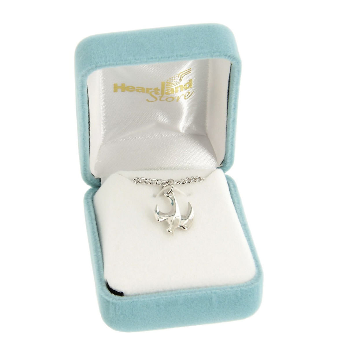 Heartland Store Women's Polished Sterling Silver Descending Dove Pendant + 18 Inch Rhodium Plated Chain & Clasp