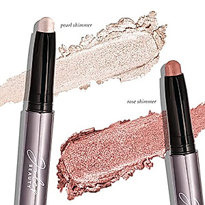 Julep Eyeshadow 101 Crème to Powder Waterproof Eyeshadow Stick Duo, Pearl Shimmer and Rose Shimmer