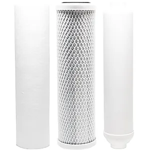Replacement Filter Kit Compatible with Conqueror II or Gladiator II 4 Stage RO System RO System - Includes Carbon Block Filter, PP Sediment Filter & Inline Filter Cartridge - Denali Pure Brand