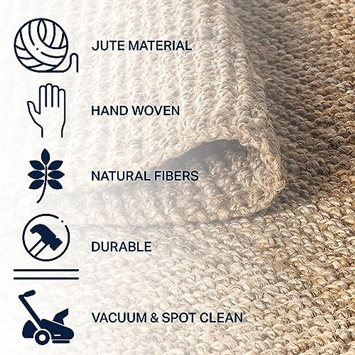 JONATHAN Y NRF103A-5 para Hand Woven Chunky Jute with Fringe Area-Rug, Bohemian, for Bedroom, Kitchen, Living Room,5 X 8,Natural