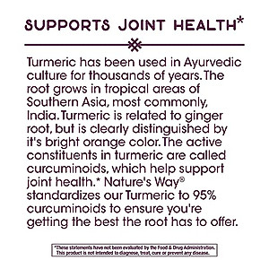Nature's Way Premium Turmeric Extract, Joint Health Support* Supplement, Vegan, 60 Tablets