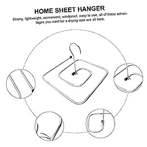 CRILSTYLEO 2pcs Swivel Hanger Heavy Duty Clothes Hanger Heavy Duty Hangers for Clothes Towel Hangers Duvet Drying Rack Space- Saving Dying Hanger Clothes Drying Rack Hanging Rack Metal Quilt