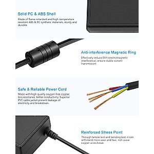 ALITOVE 24V 6A Power Supply Adapter Converter 100-240V AC to DC 24 Volt 144W 6Amp 5.5A 5A 4A Transformer with 5.5x2.5mm Plug for LED Strip Light CCTV Camera LCD Monitor Massage Chair