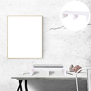 Cabilock Computer Holder Desktop Computer Stand Monitor Riser Stand Desktop Ergonomic Monitor Stand Riser for Computer PC Laptop Printer TV Notebooks LCD LED Display (White) Desktop Stand