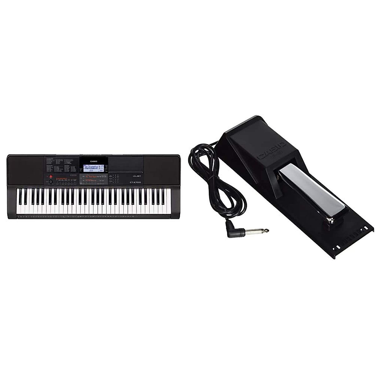 Casio 61-Key Portable Keyboard Bundle with Sustain Pedal