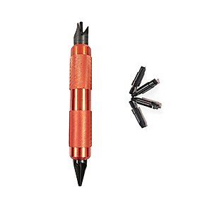 Case Prep Multitool-Inside Chamfer and Outside Deburring Tool,Primer Pocket Cleaners Reamers for Removing Crimps-Case Chamfer Deburring Hand Tools for Case Prep Reloading Fit Case17-45 (Orang)