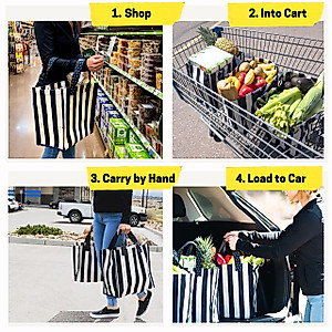Aspenhagen Designs Heavy Duty Canvas Tote Bag w/Interior Coating for Easy Cleaning-Great Reusable Grocery Bag or Gift Bag