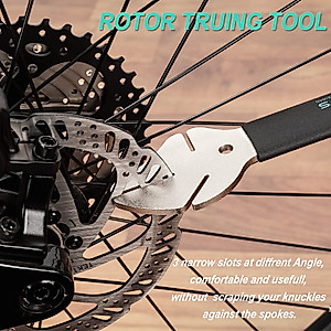 cyclists Rotor Truing Fork - 2 in 1 Bike Rotor Tool & Hydraulic Piston Press for Bicycle Disc Brakes - Bike Disk Brake Rotor Alignment Tool for Mountain Road Bike