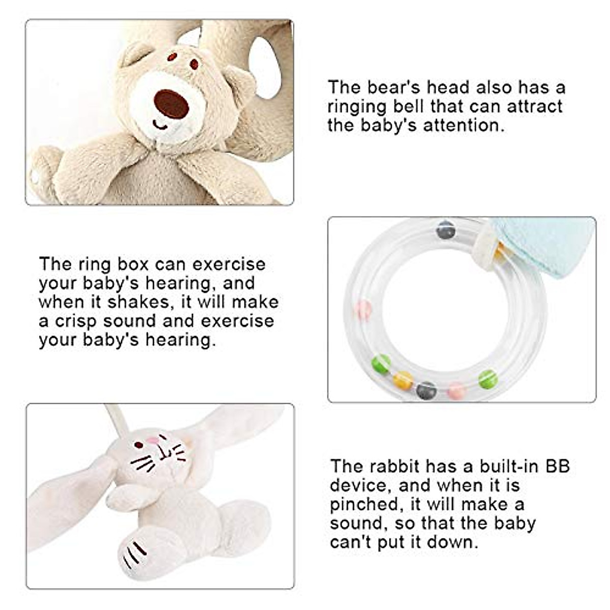 Yosoo Health Gear Comfortable Spiral Wrap Around Toy, Stuffed Toys Plush Soft Toys for Kids Car Seat