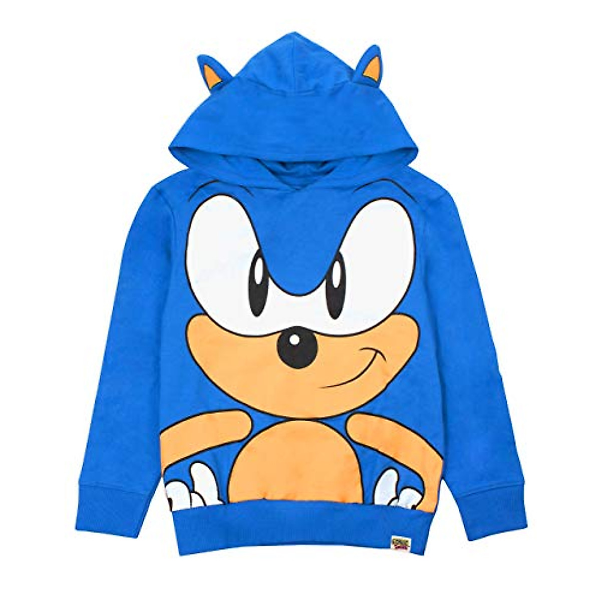Sonic The Hedgehog Hoodie For Boys Character 3D Ears Boy's Kids Blue Hooded Jumper 7-8 Years