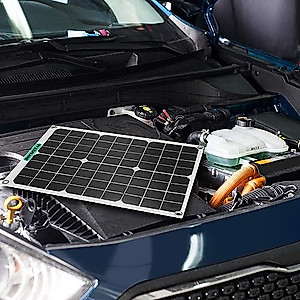 HIMINO 20W Solar Panel Kit with USB Output Ports, Portable Solar Charger for Car, RV, Boat, Cell Phone & More (20w)