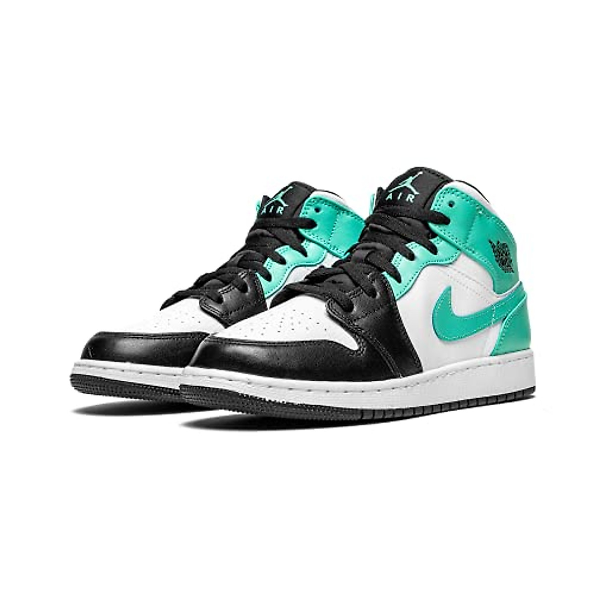 Nike Youth Air Jordan 1 Mid GS Igloo Tropical Twist, White/Tropical Twist/Black, 7Y