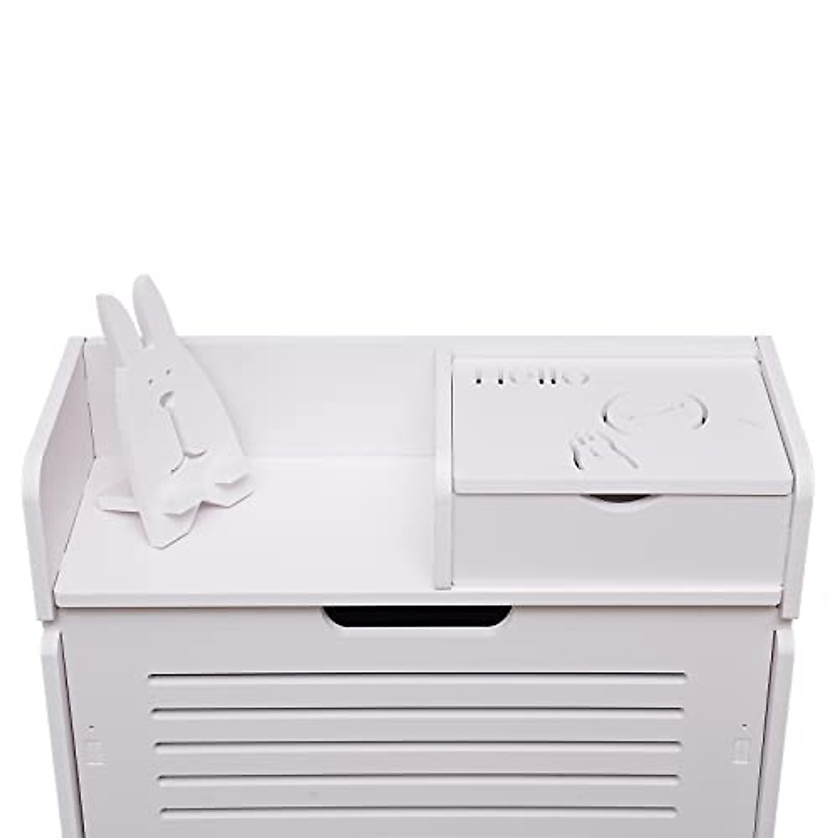 YIYIBYUS Shoe Cabinet Multifunctional Narrow Shoe Rack 2 Tier Modern Tipping White Shoes Cabinets Storage Organizer for Entryway Heels Slippers Storage