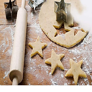 N+A Cookie Cutters Set,Metal Stainless Steel Biscuit Shape Mold for Star,Cloud,Moon,Rainbow,12pcs